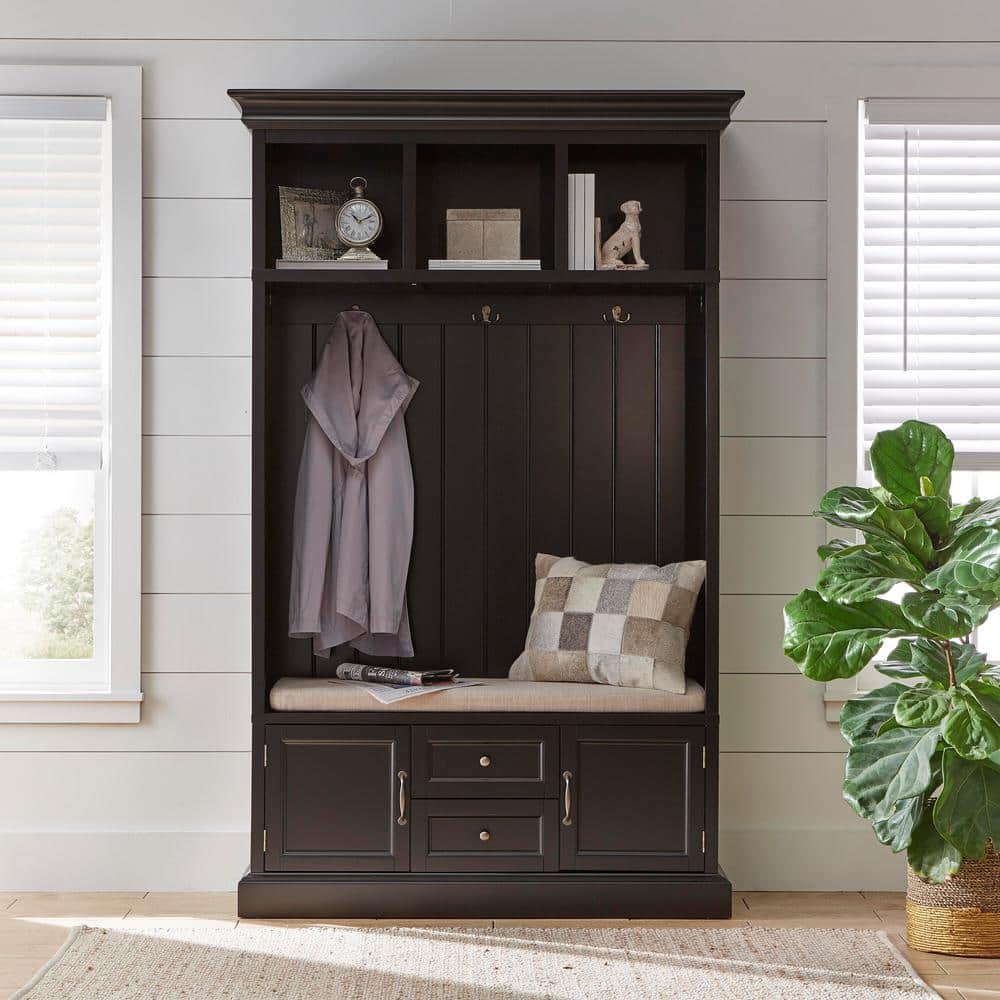 Home decorators collection wood entryway bench with flip top and concealed storage store
