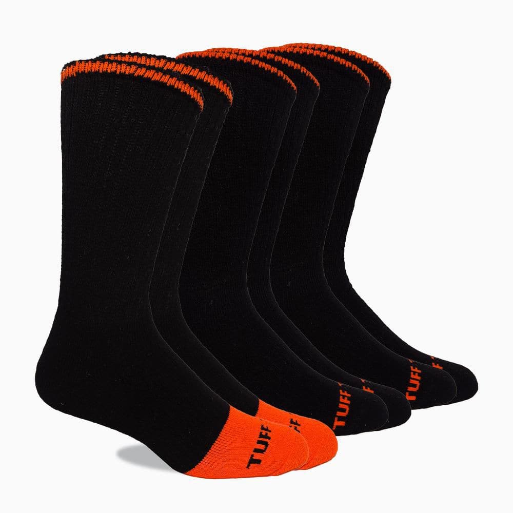 TUFF TREK Men's 6-12 Full Cushioned Wool Blend Work Sock (3-Pack ...