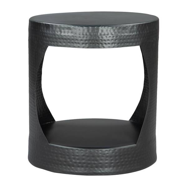 ZUO Nuuk 18.5 in.W Black 20.3 in.H Round Iron End Table 109757 - The ...