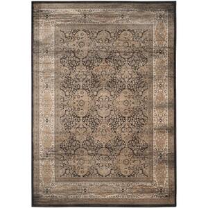 SAFAVIEH Vintage Black/Ivory 7 ft. x 7 ft. Square Medallion Antique ...