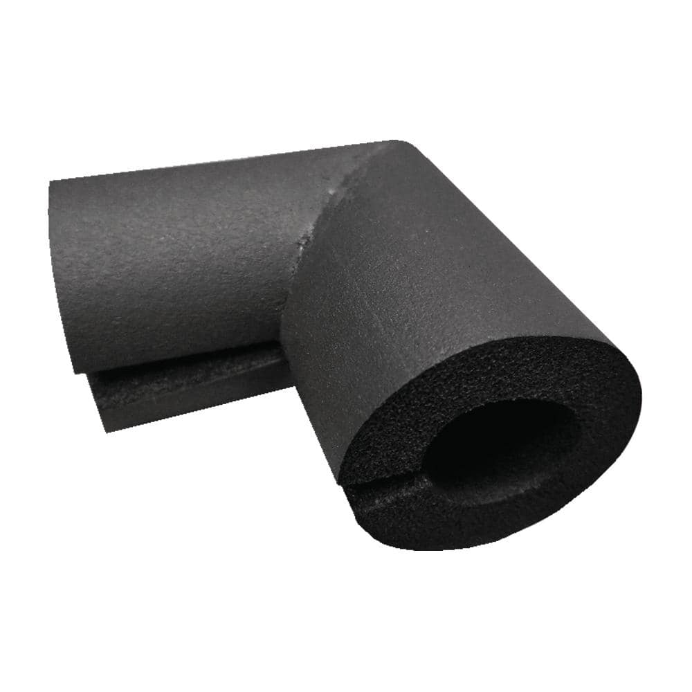 Everbilt 1 in. Rubber Pipe Insulation Pre-Slit Elbow 801E048118HD1 ...