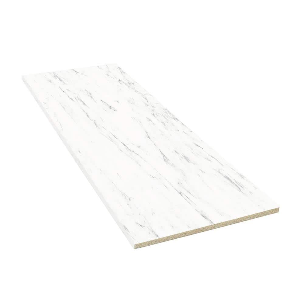 6 ft. Straight Laminate Countertop in Matte Alabaster Slate with Eased ...