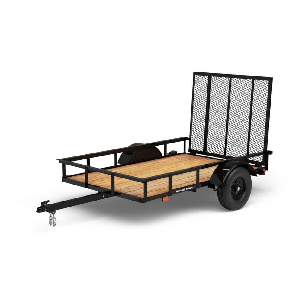 Wolftrack Trailers 5 ft. x 8 ft. Utility Trailer, Wood Floor, 1450 lb ...