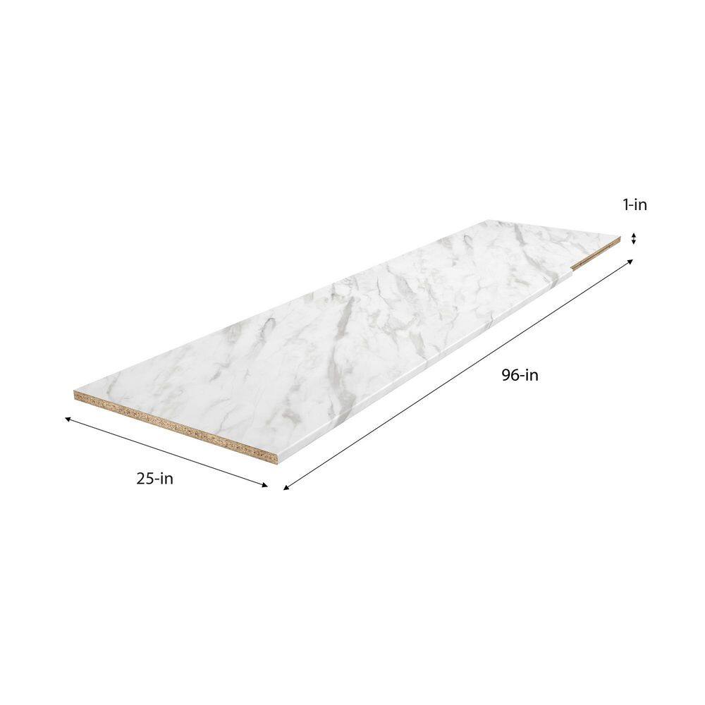 Latitude 59 8ft. L x 25 in. D Right Miter Laminate Countertop in Matte ...