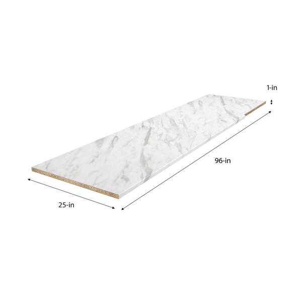Latitude 59 8ft. L x 25 in. D Right Miter Laminate Countertop in Matte ...