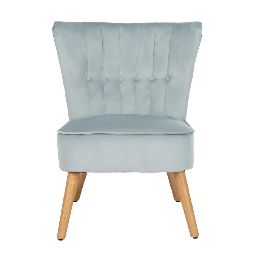 SAFAVIEH June Slate Blue/Natural Upholstered Side Chair ACH4500A - The ...