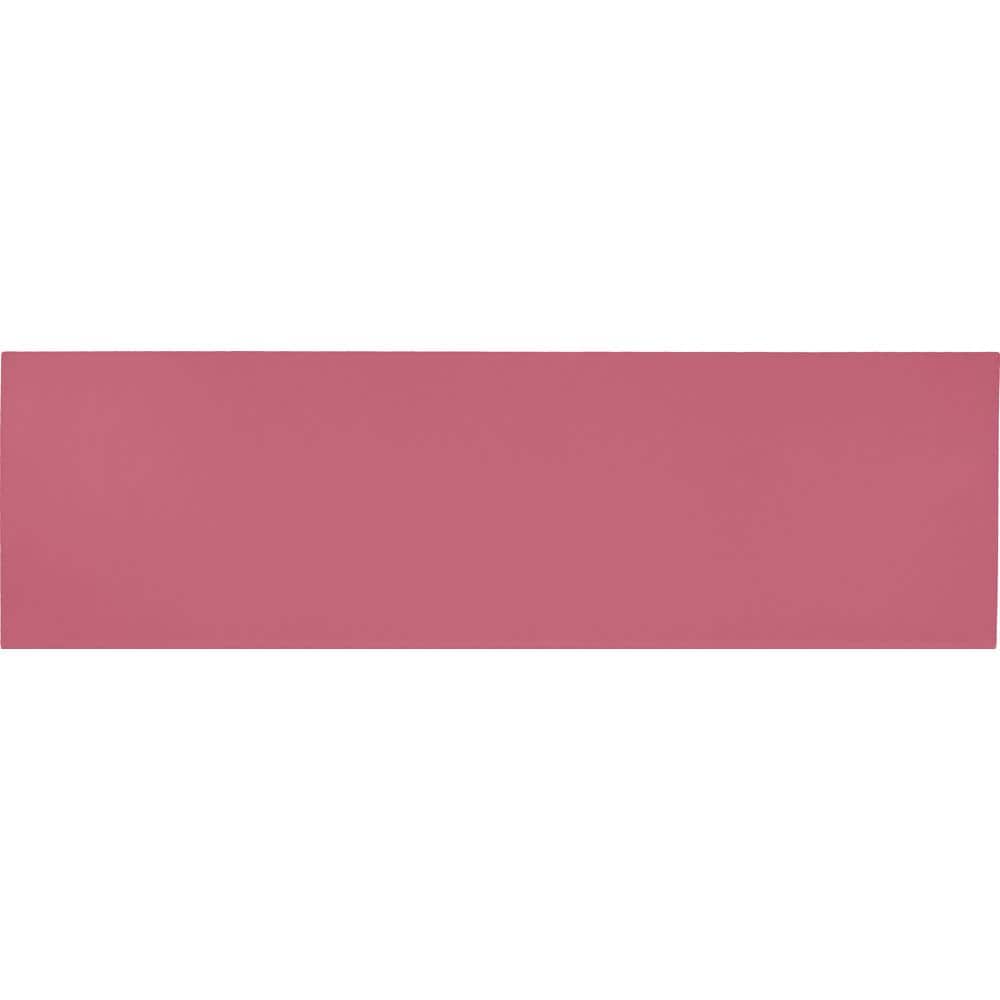 Daltile Stencil Berry 4 in. x 12 in. Glazed Porcelain Flat Floor and ...