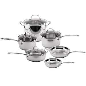 Cooks Standard Multi-Ply Clad 10-Piece Stainless Steel Nonstick ...
