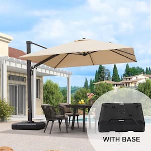 PURPLE LEAF 11 ft. Square Large Windproof Aluminum Outdoor Cantilever ...