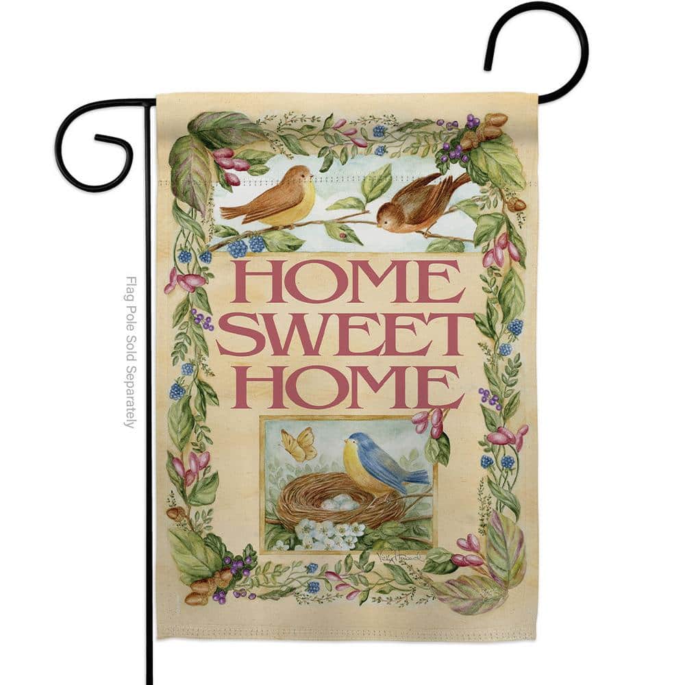 Breeze Decor 13 in. x 18.5 in. Welcome Birds Spring Time Garden Flag 2 ...