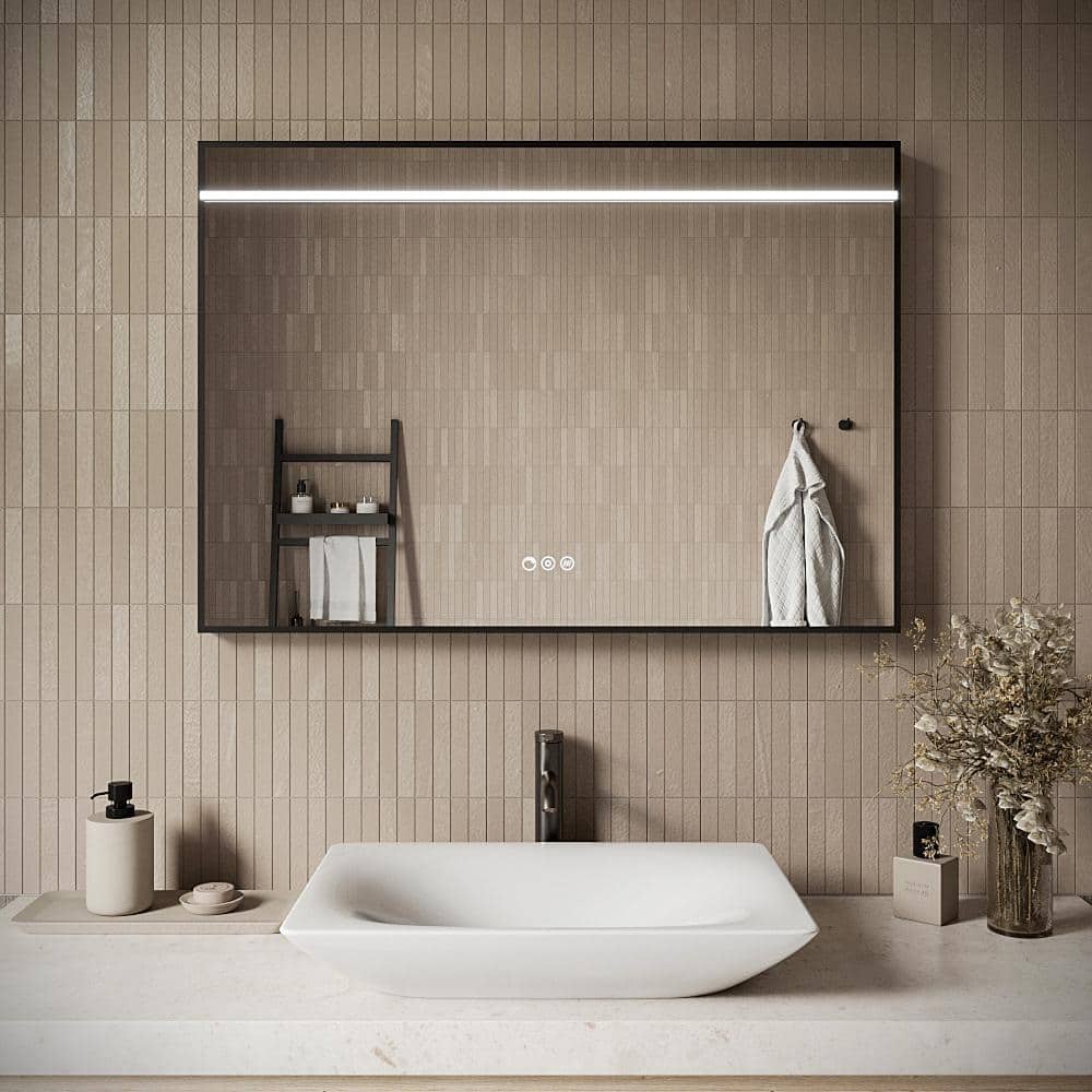 Streamline 40 in. W x 28 in. H Rectangular Framed LED Light Anti-Fog ...