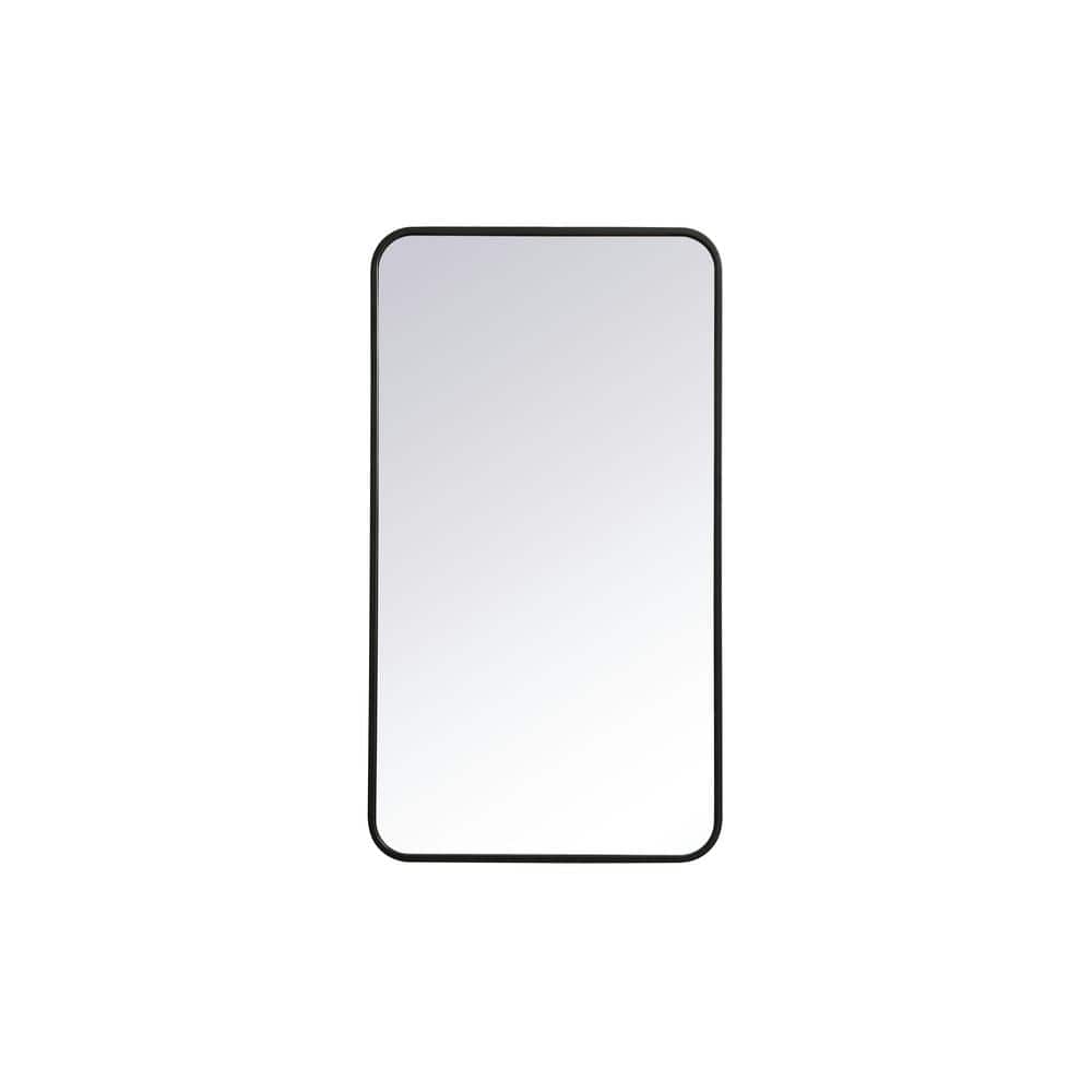 Timeless Home 20 in. W x 36 in. H x Modern Soft Corner Metal Rectangle ...