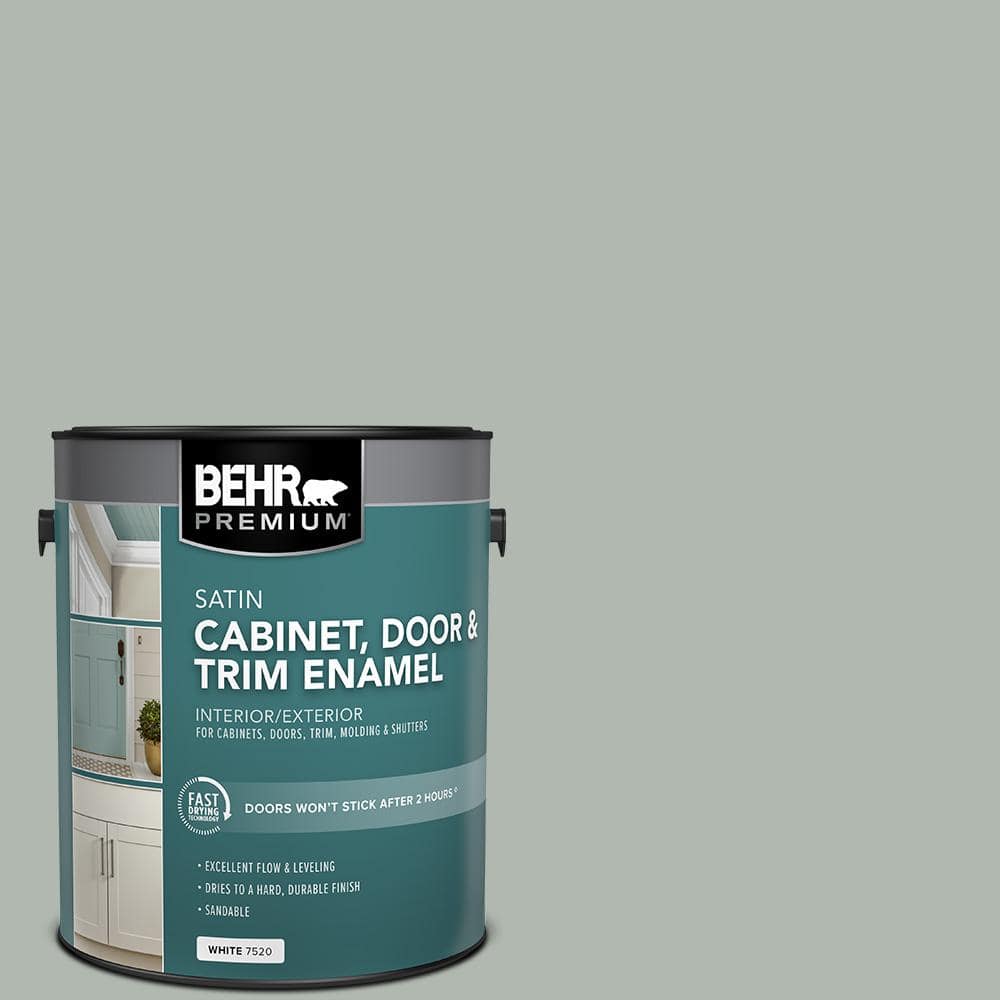 BEHR PREMIUM 1 gal. #PPU12-14 Verdigris Satin Enamel Interior/Exterior ...