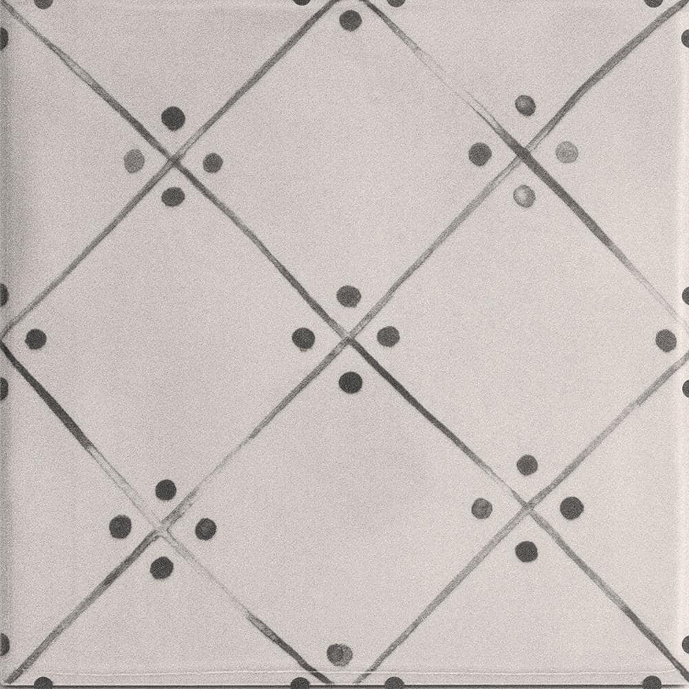 InDesign Handspun Gray Line Art 6 in. x 6 in. Ceramic Wall Tile (10 sq ...