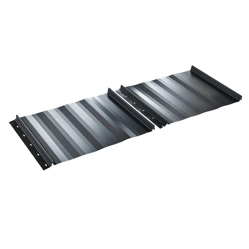 Fabral "Fabral Horizon 16"" Panel - Galvalume Metal 26 GA Charcoal Grey ...