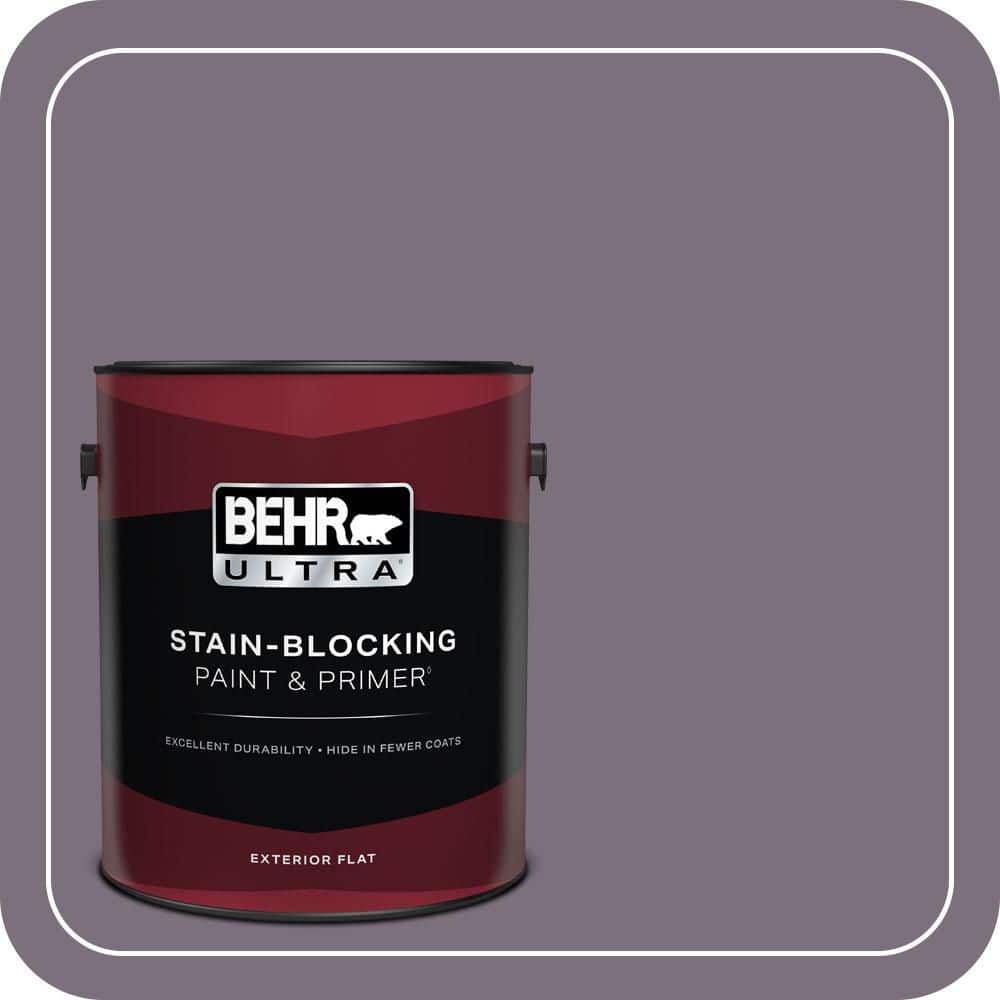BEHR ULTRA 1 gal. #PPU17-17 Plum Shadow Flat Exterior Paint & Primer ...