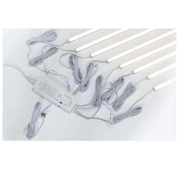 BIBIVIS 8-Piece 10 in. to 40 in. LED Recessed Lighting Kit, Warm White ...