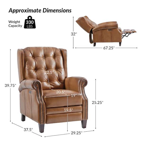 JAYDEN CREATION Carlos Camel 29.25 in. W Genuine Leather JAYDEN CREATION Carlos Camel 29.25 in. W Genuine Leather
