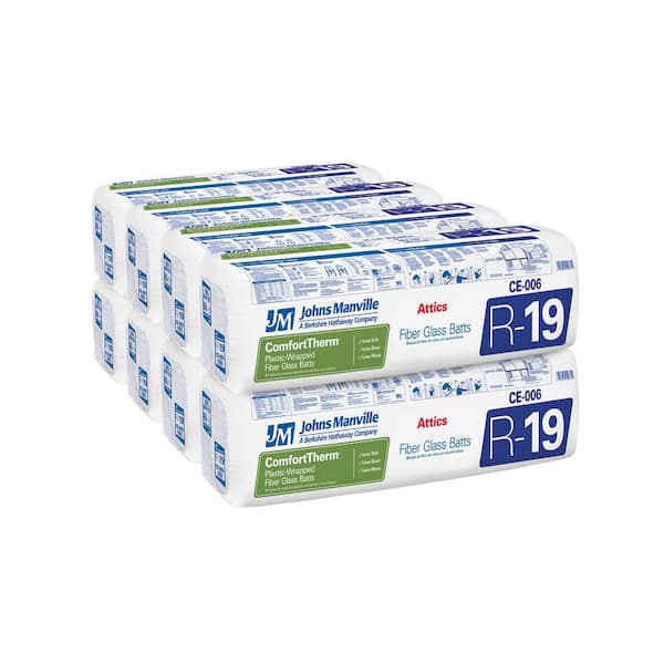 Johns Manville R-19 ComfortTherm Faced Fiberglass Insulation Batt 24 in ...