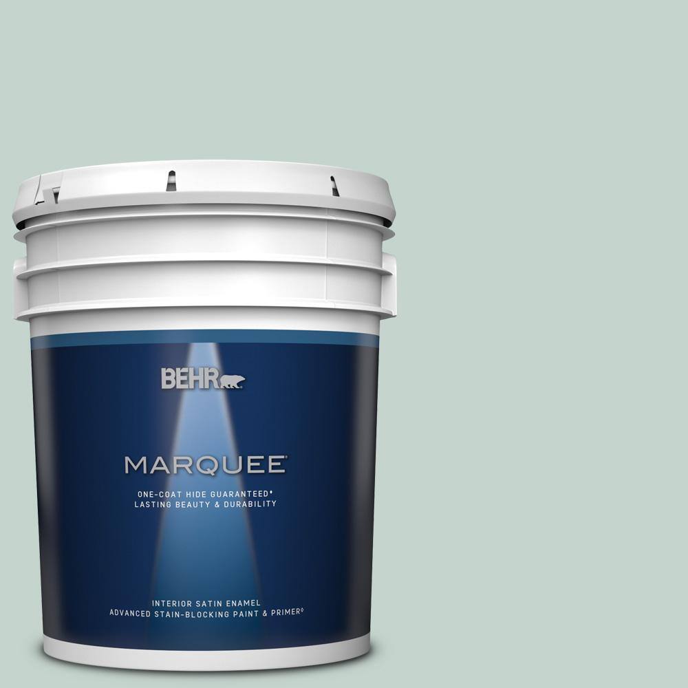 BEHR MARQUEE 5 gal. #N430-2 Natures Reflection Satin Enamel Interior ...