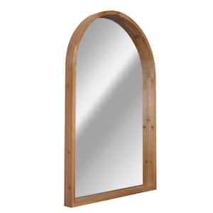 Deco Mirror 26 in. W x 26 in. H Vintage Arch Antique Brass Framed ...