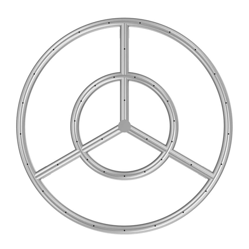 SKYSHALO 18 in. Round Drop-in Fire Pit Pan, Stainless Steel Fire Pit ...