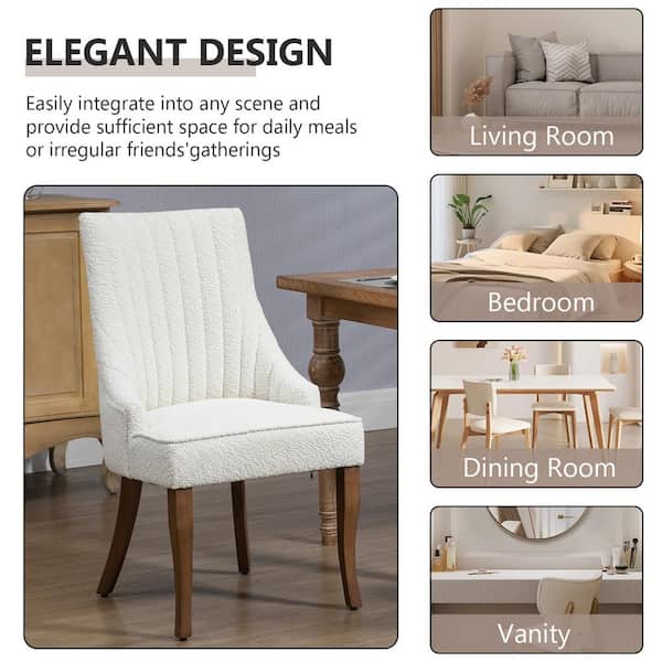 Upholstered dining chairs with white legs store