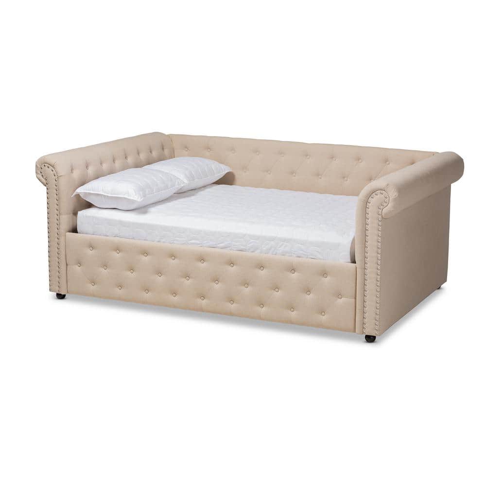Baxton Studio Mabelle Beige Full Daybed 154-9485-HD - The Home Depot