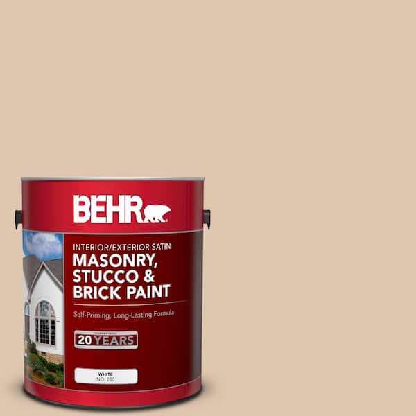 BEHR 1 gal. #PPU3-8 Sienna Dust Satin Interior/Exterior Masonry, Stucco ...