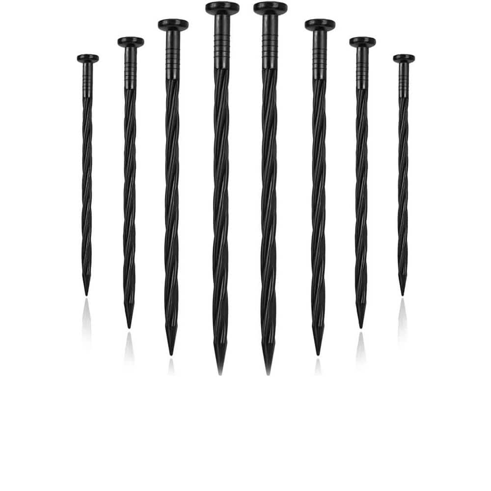 Phewnyzo 100-Pack 8-Inch Plastic Landscape Edging Spikes for Garden and ...