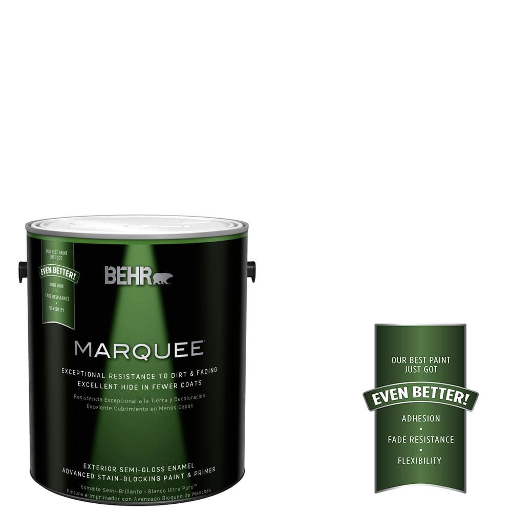BEHR MARQUEE 1 gal. Medium Base Semi-Gloss Exterior Paint & Primer ...