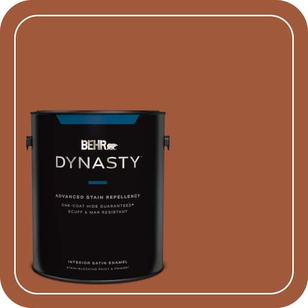 BEHR DYNASTY 1 gal. #S-H-230 Ground Nutmeg Satin Enamel Interior Stain ...