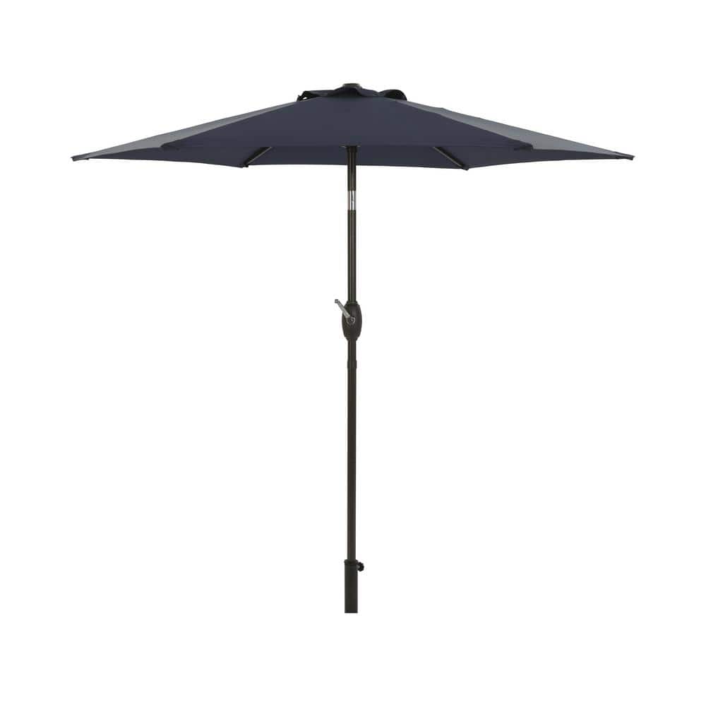 7.5 ft. Outdoor Patio Umbrella Flip Market Umbrella in Navy Blue with ...