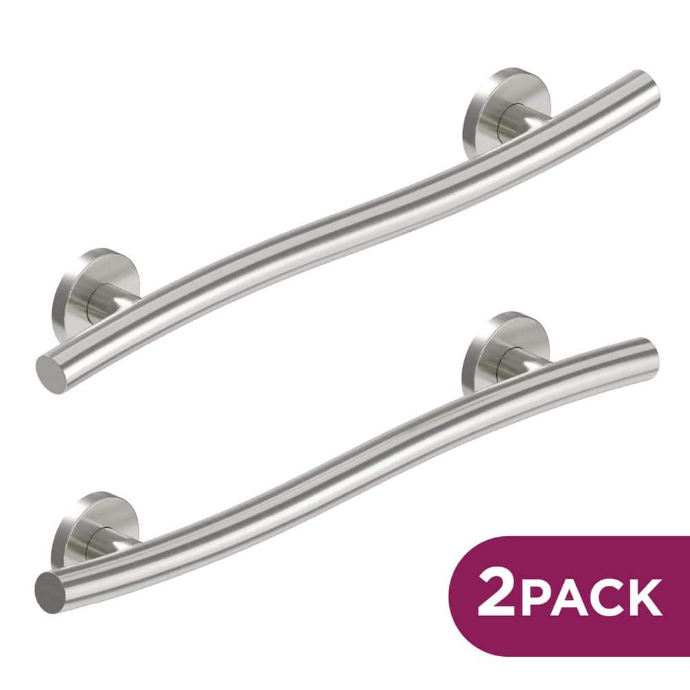 HEALTHCRAFT Decorative Wave Grab Bars 24 in. ADA Compliant, Left And Right Orientation in ...