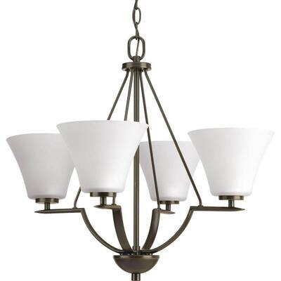 Progress Lighting Bravo Collection 3-Light Antique Bronze Etched Glass ...