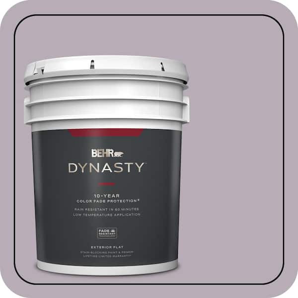 BEHR DYNASTY 5 gal. #670F-4 Silverberry Flat Exterior Stain-Blocking ...