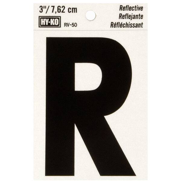 HY-KO 3 in. Vinyl Self-Adhesive Letter R-RV-50/R - The Home Depot