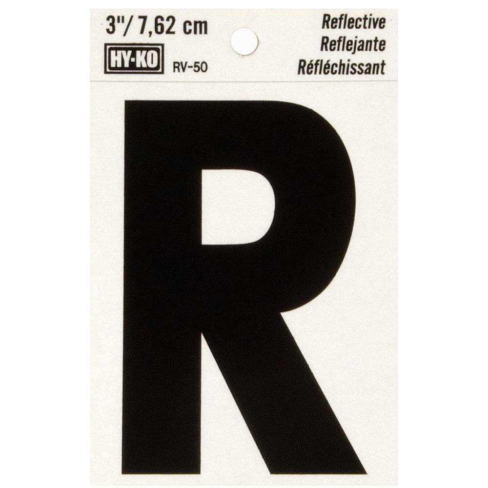 HY-KO 3 in. Vinyl Self-Adhesive Letter R RV-50/R - The Home Depot