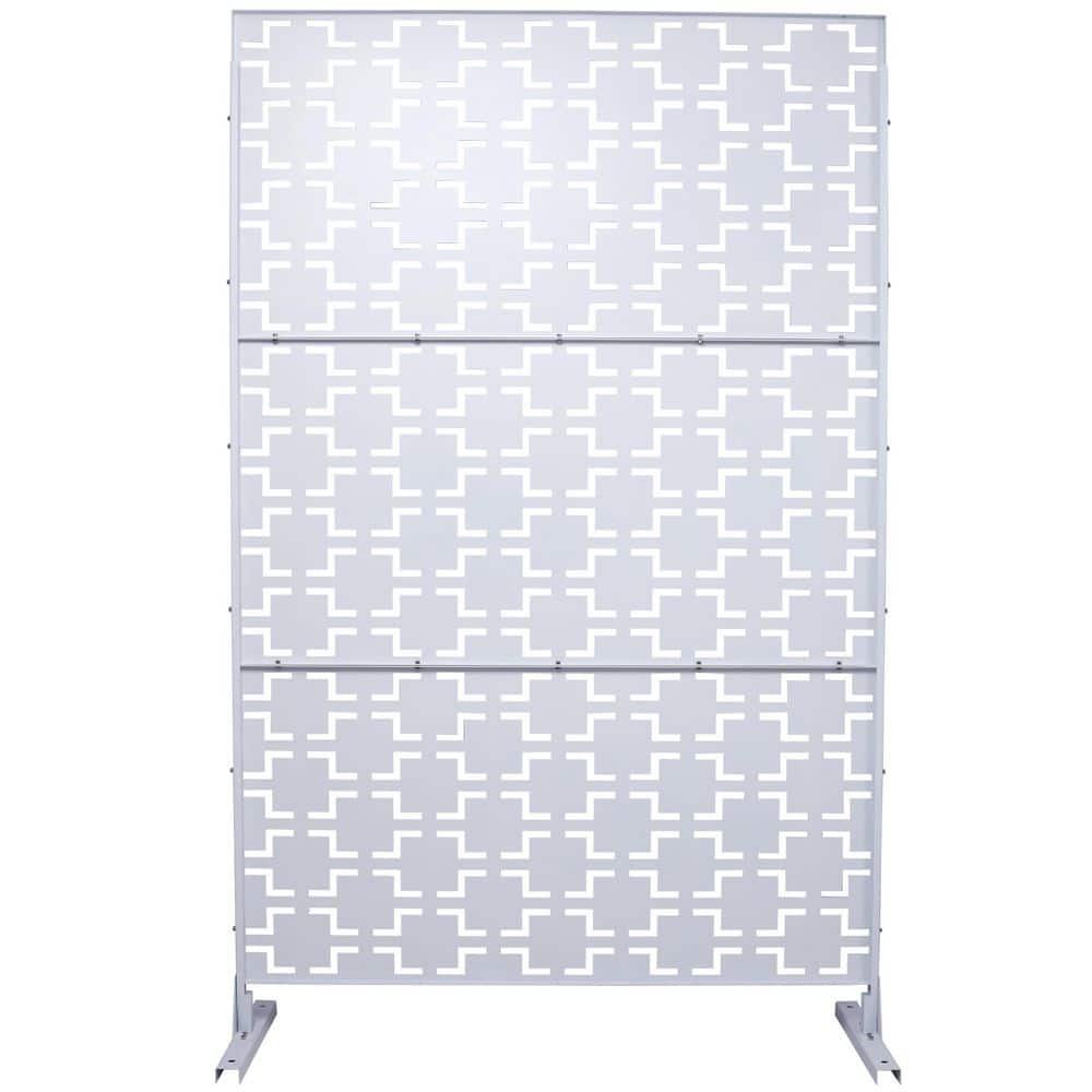 Home Decor Steel 48 in. W x 76 in. H 1-Panel Room Divider, Freestanding ...