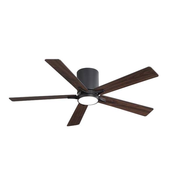 MLiAN 52 in. (4.3 ft.) DC Motor Indoor Flush Mount Ceiling Fan with ...