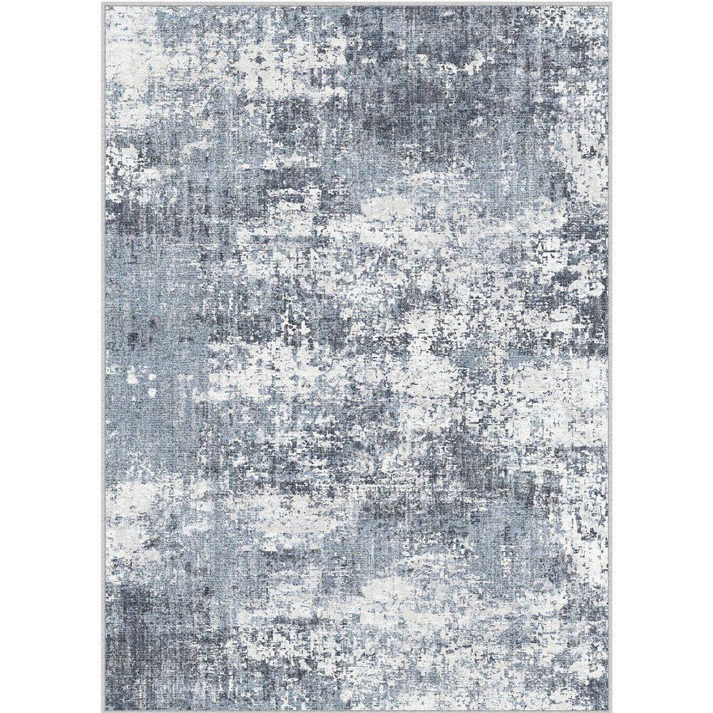 HaiiMeid Mist Blue 6 ft. x 9 ft. Modern Abstract Area Rug X23IU0041H ...