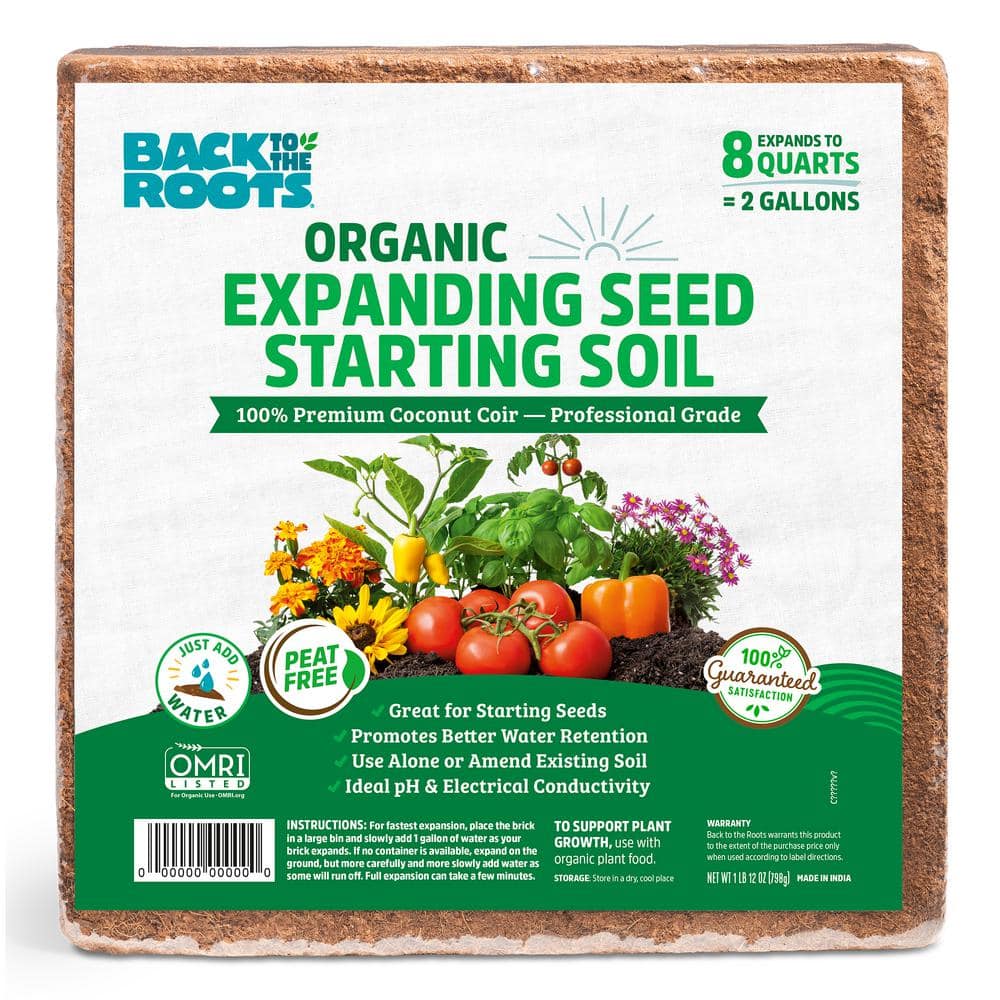 Back to the Roots Organic Expanding Potting Soil Brick 49022 - The Home ...