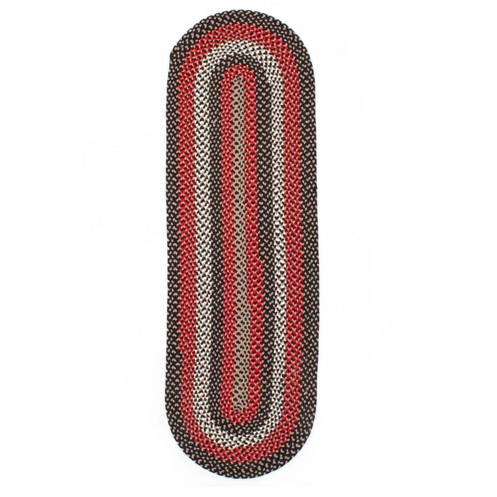 Super Area Rugs Plymouth Black 2 ft. x 6 ft. Geometric Farmhouse Runner ...