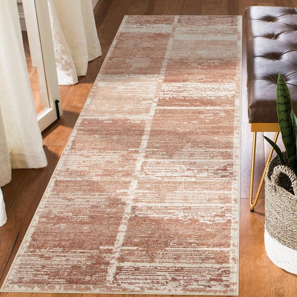Amer Rugs Jordan 2 ft. 7 in. x 10 in. Sand Geometric Pattern Runner Rug ...