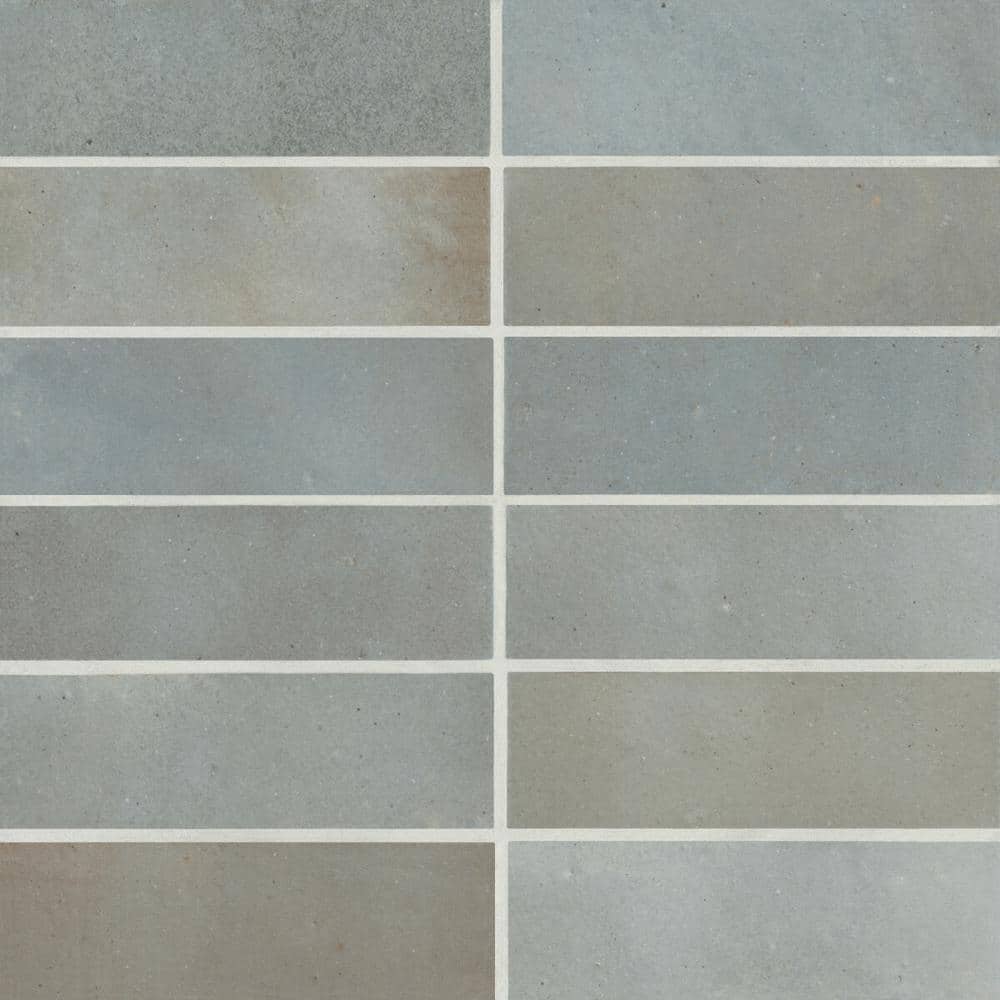 Bedrosians Sample-Celine Rectangular 4 in. x 5 in. Matte Blue Porcelain ...