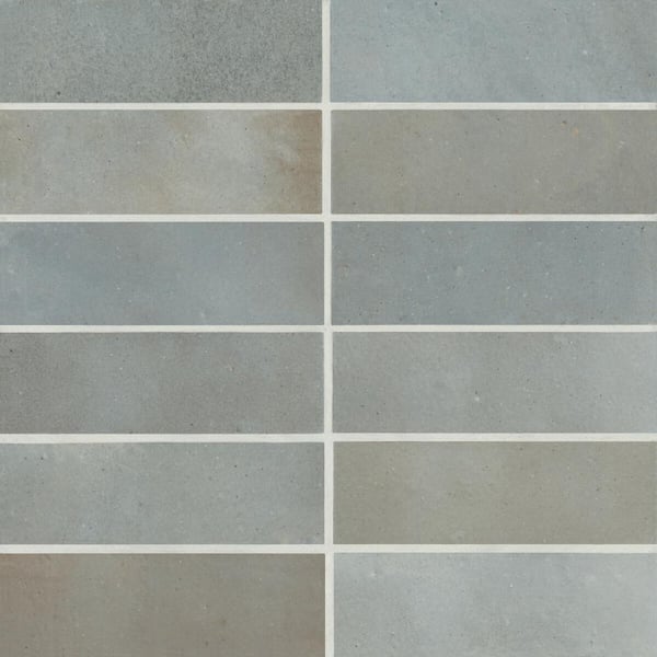 Bedrosians Sample-Celine Rectangular 4 in. x 5 in. Matte Blue Porcelain ...