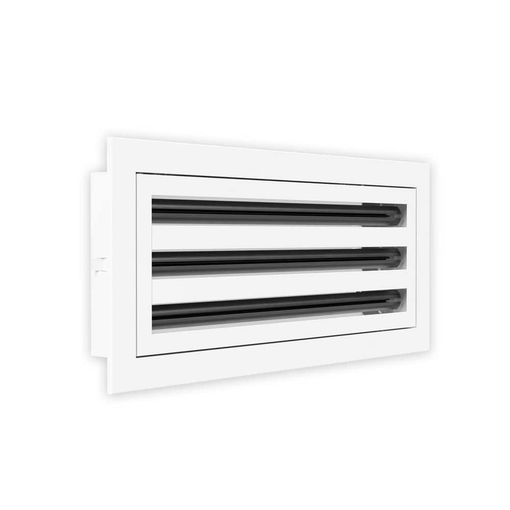 QuietCool 16 in. x 6 in. Aluminum Wall/Ceiling Linear Slot Diffuser in White LSD-1606 - The Home ...