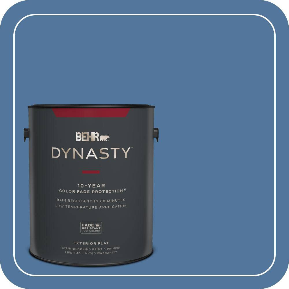 BEHR DYNASTY 1 gal. #580D-6 Liberty Flat Exterior Stain-Blocking Paint ...