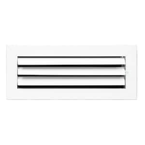 ACLAMINAIRE 12 in. x 4 in. 1-Way Aluminum Ceiling Diffuser in White L ...