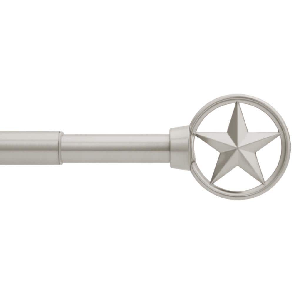 StyleWell 36 in. - 66 in. Telescoping 3/4 in. Single Curtain Rod Kit in ...